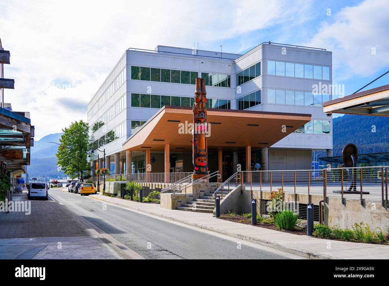 Office building on Sealaska Plaza in downtown Juneau, Alaska, USA Stock ...