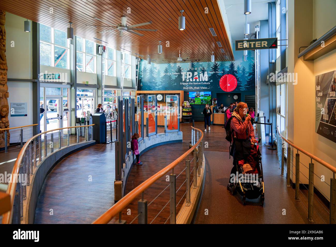 Entrance lobby, exhibition hall and ticketing office of the Goldbelt ...