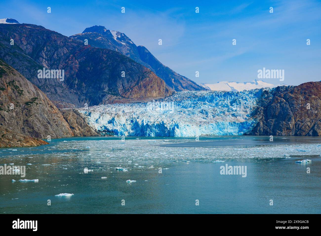 South Sawyer Glacier at the end of Tracy Arm Fjord in southeast Alaska ...