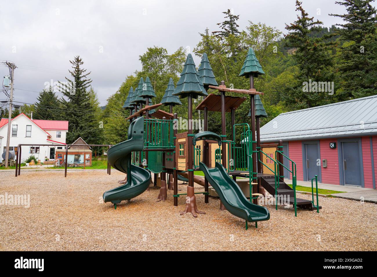 Playground with swings and slides in Skagway, Alaska - Children ...