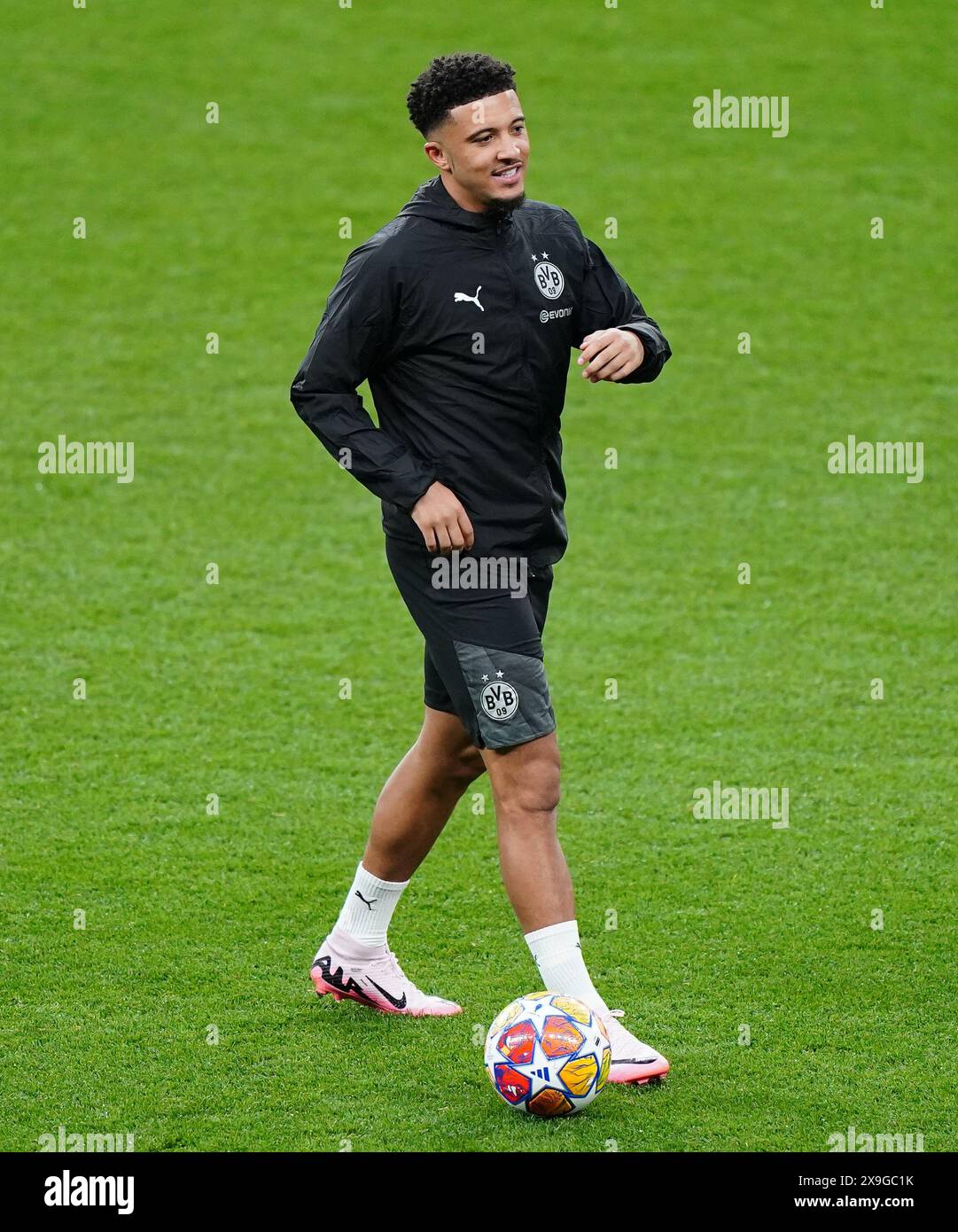 Borussia Dortmund's Jadon Sancho during a training session at Wembley ...
