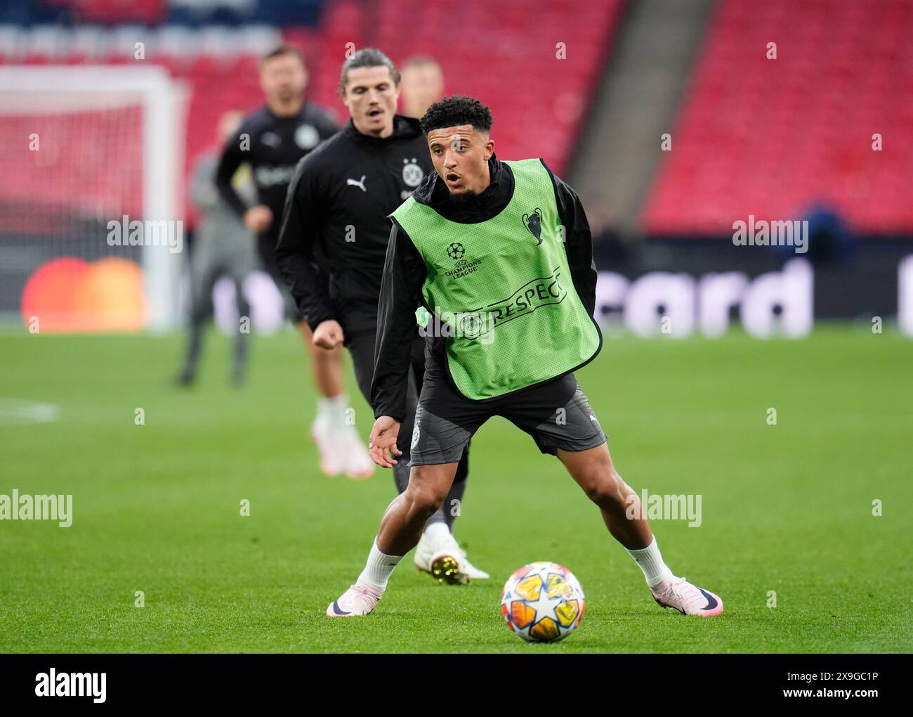 Borussia Dortmund's Jadon Sancho during a training session at Wembley ...
