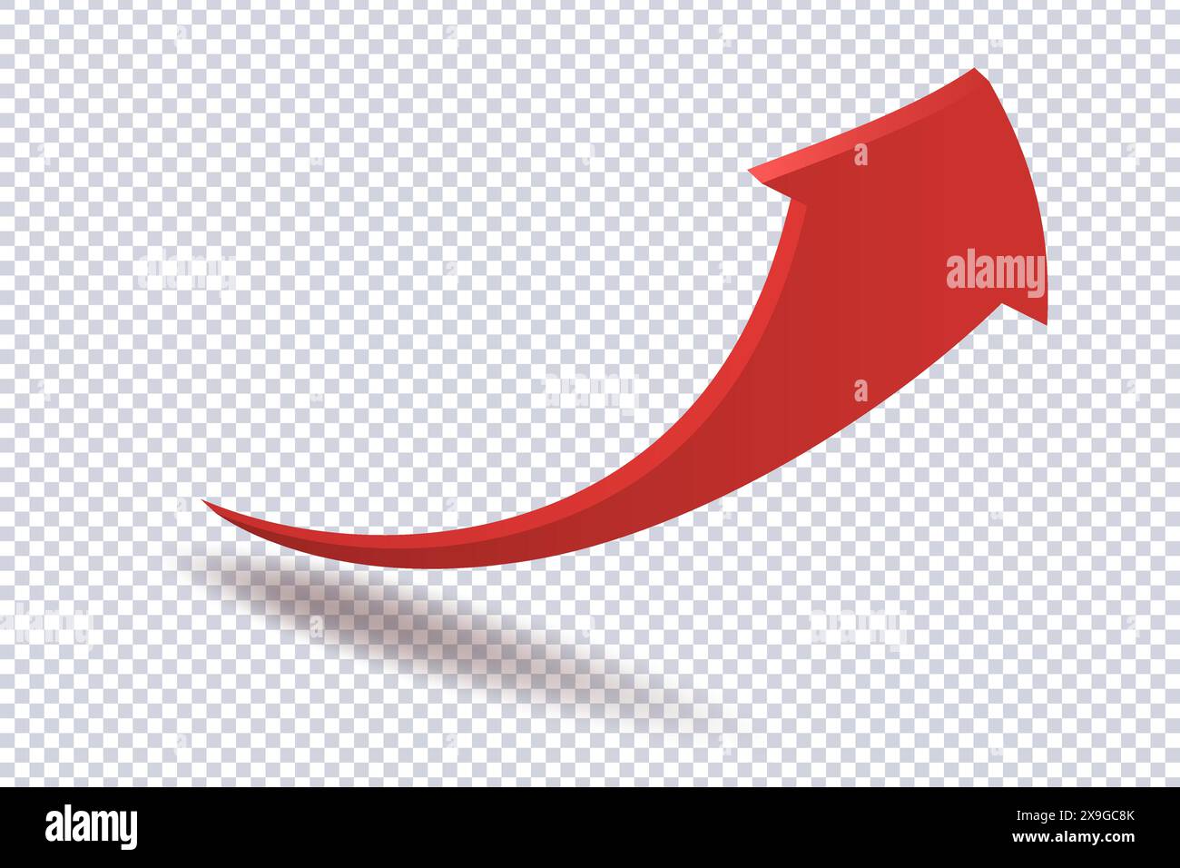 Curved Red Arrow Transparent