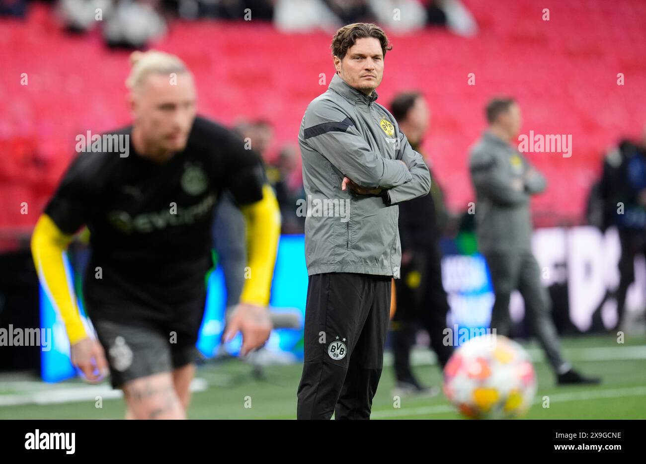 Borussia Dortmund manager Edin Terzic during a training session at ...