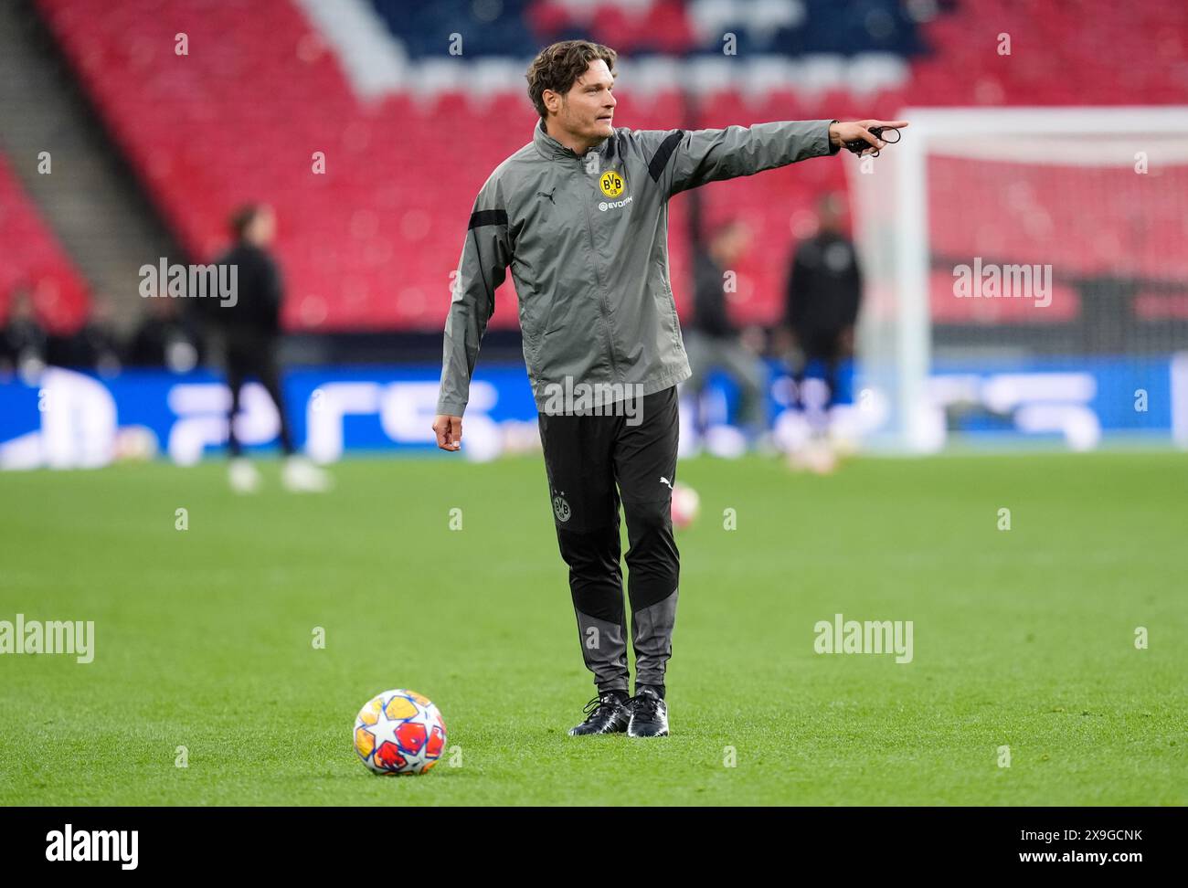 Borussia Dortmund manager Edin Terzic during a training session at ...