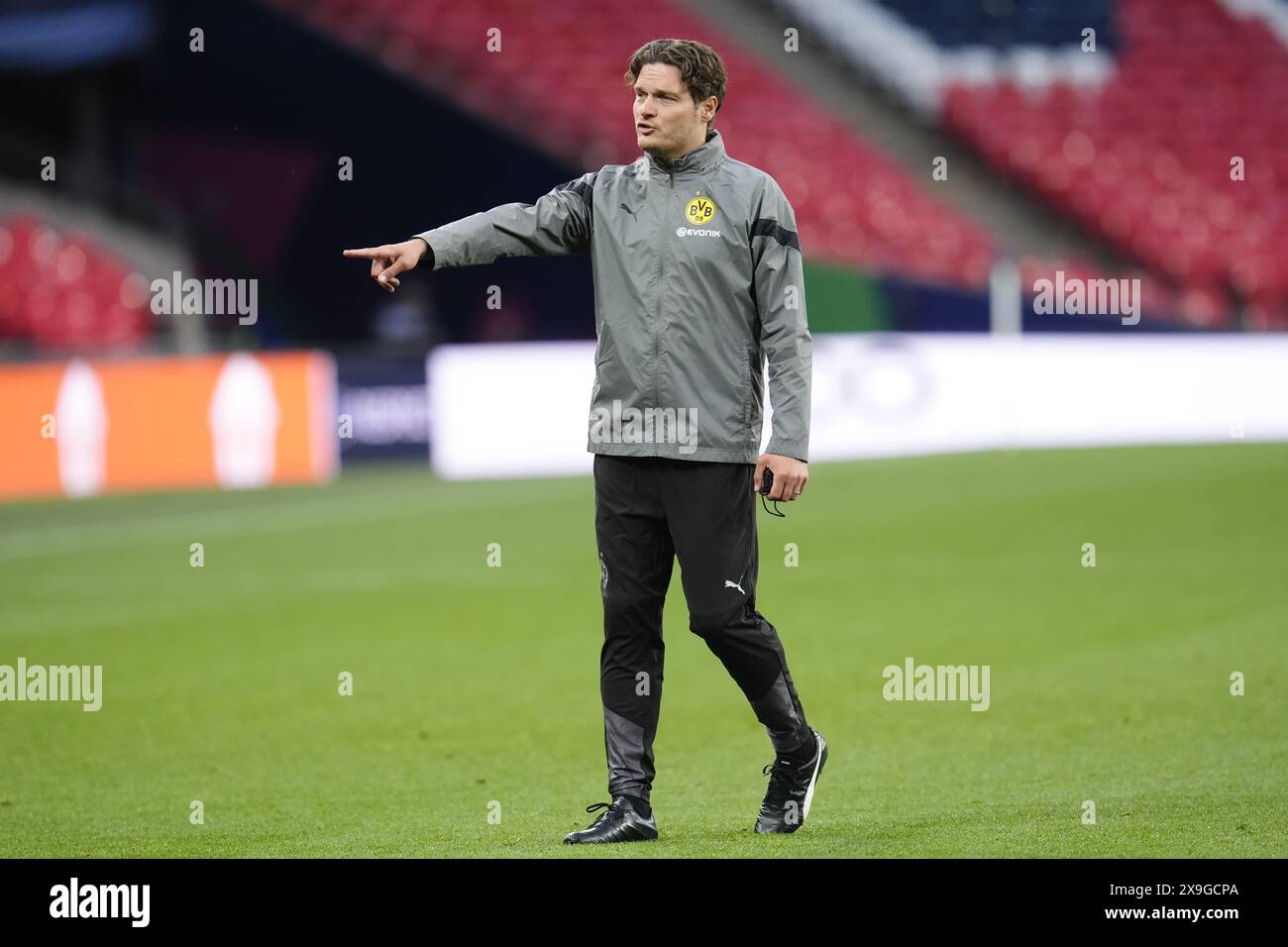 Borussia Dortmund manager Edin Terzic during a training session at ...