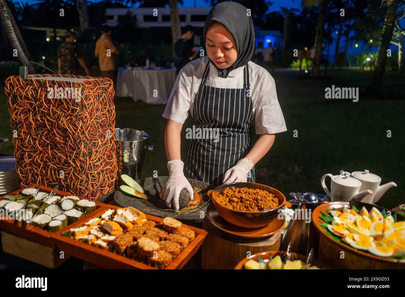 The residence luxury resort buffet restaurant indonesian food dishes ...