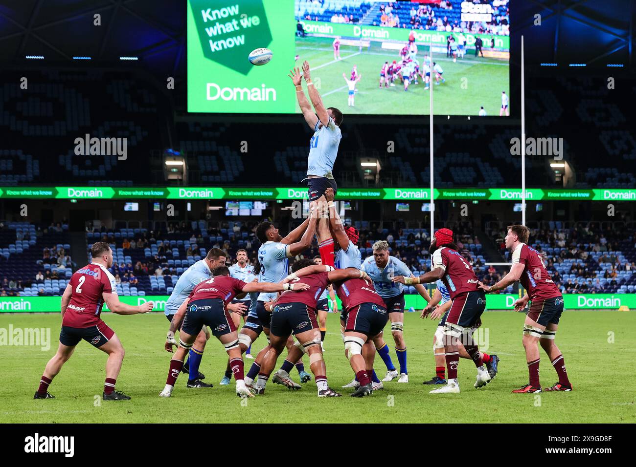 Sydney, Australia, 31 May, 2024. Lachlan Swinton of the Waratahs ...