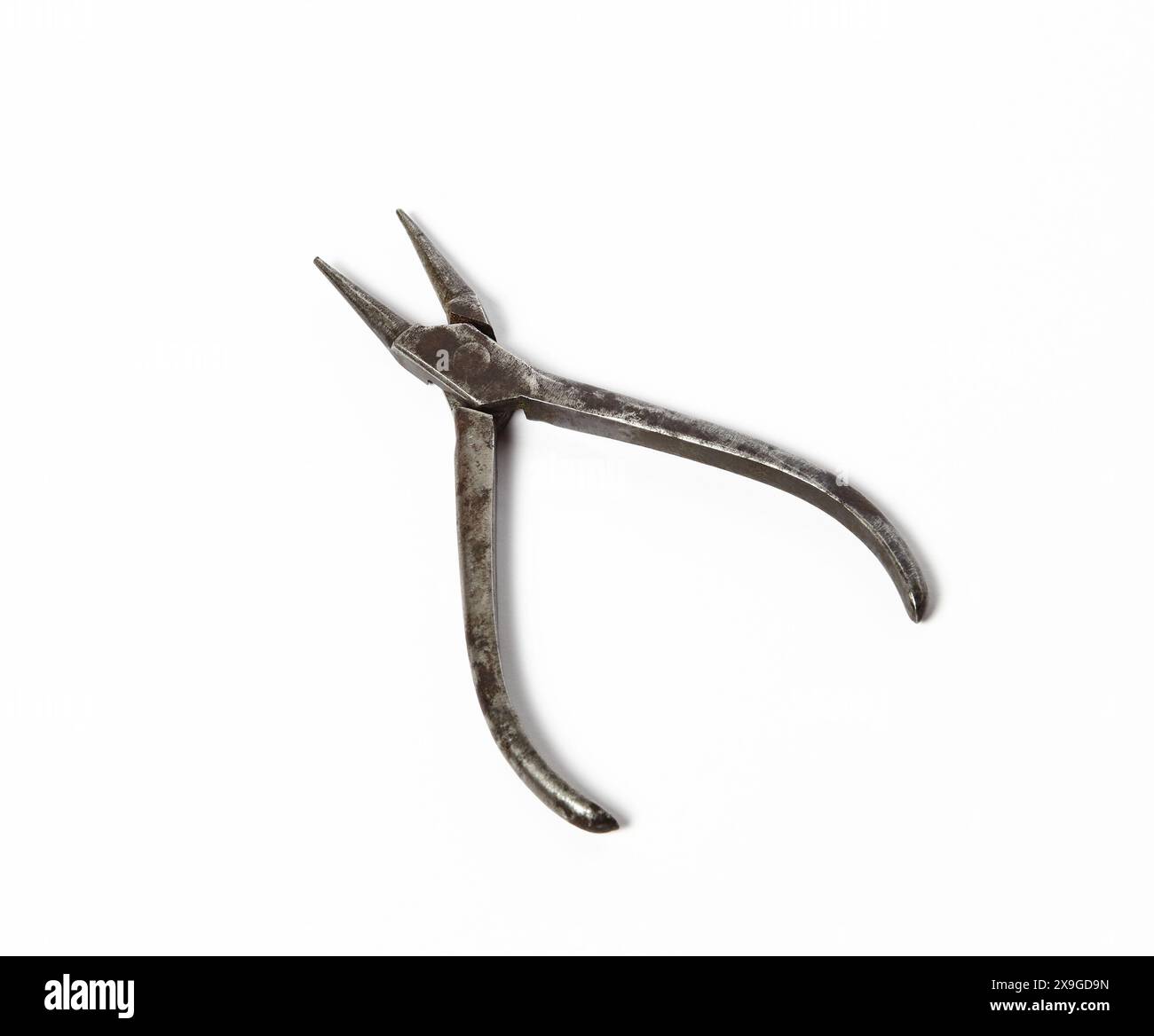 Round-nose pliers isolated on white background. Manual instrument ...