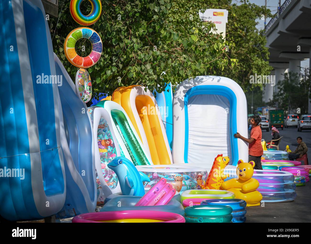 New Delhi, India. 31st May, 2024. NEW DELHI, INDIA - MAY 31: Inflatable ...