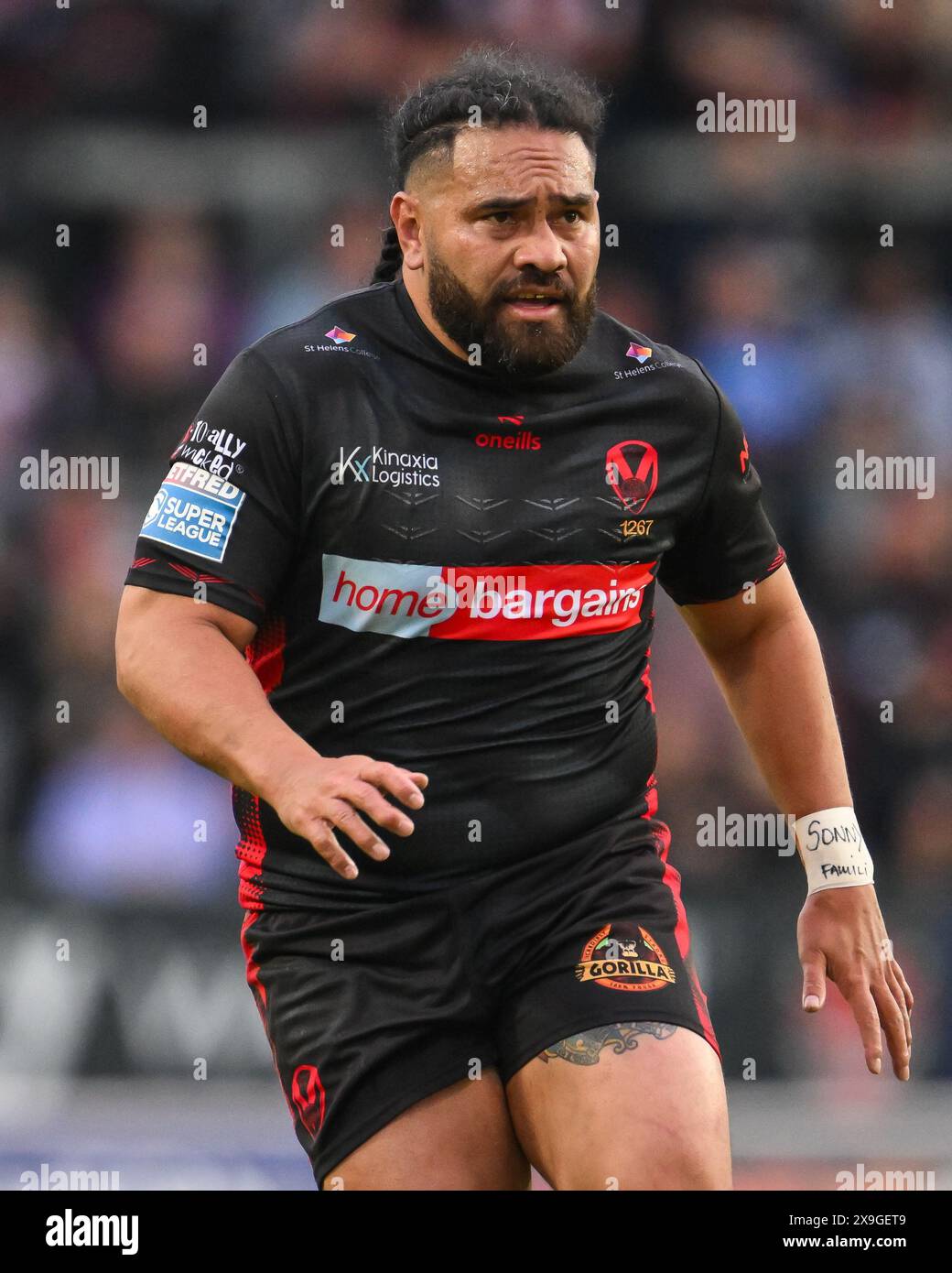 Konrad Hurrell of St. Helens during the Betfred Super League Round 13 ...