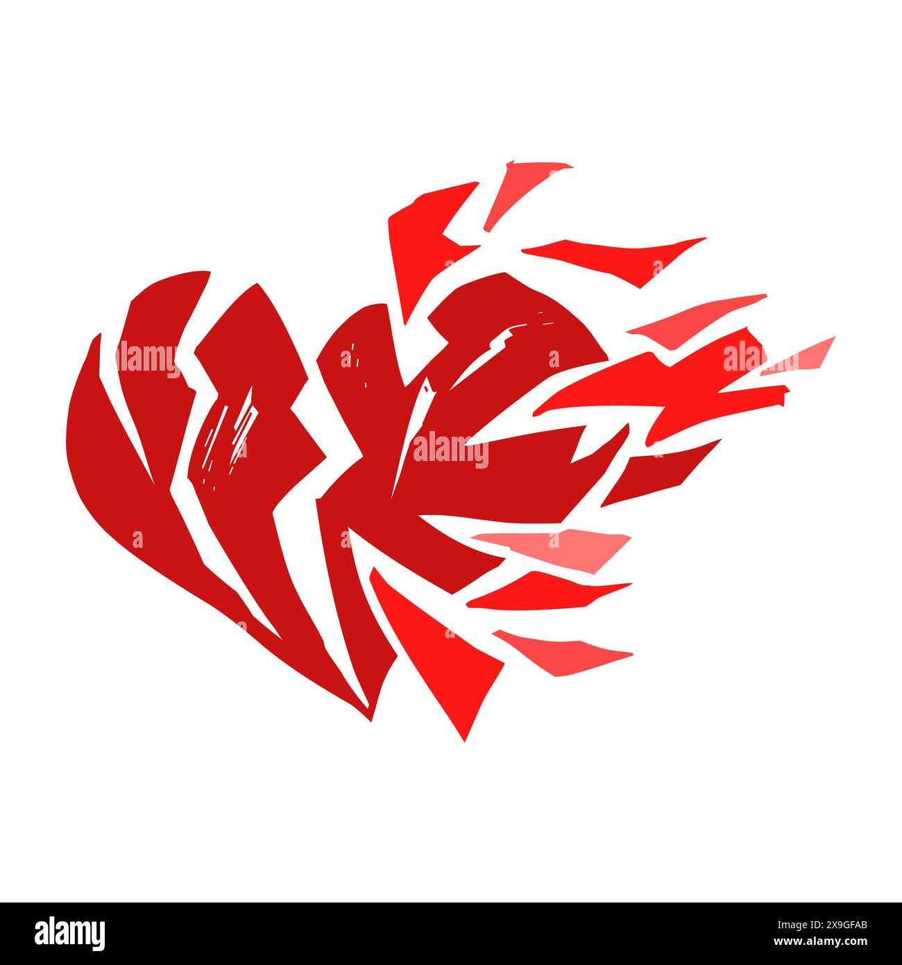 Exploding heart background, flat Design Stock Vector Image & Art - Alamy