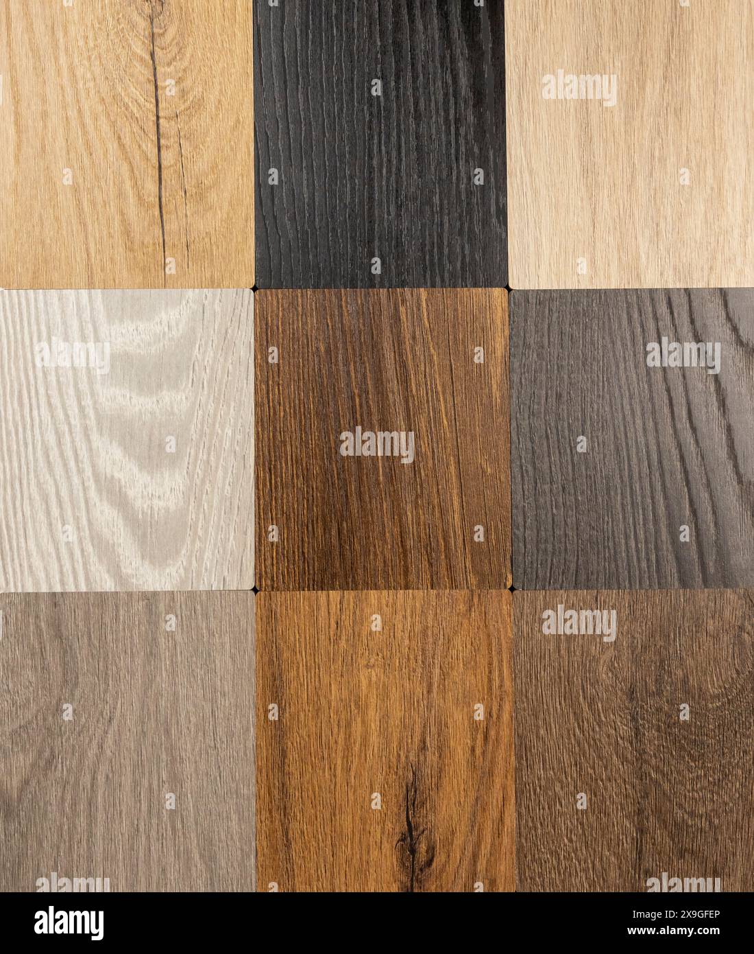 Samples of MDF panels. The concept of production of laminated plates ...