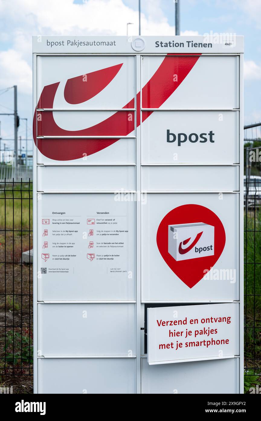 Tienen, Flanders, Belgium - May 25, 2024 - Automated parcel delivery ...