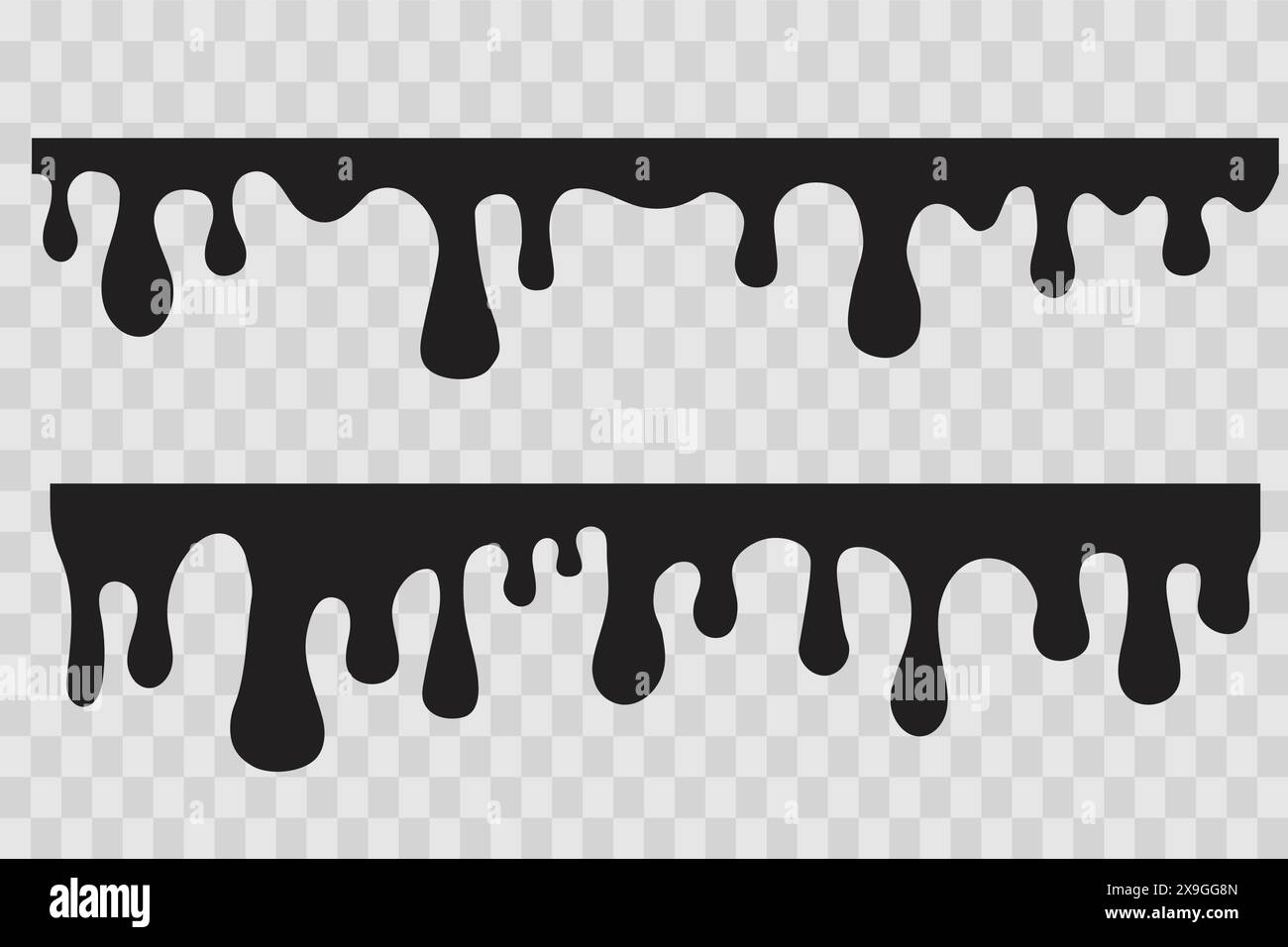 Dripping Paint molten splash, liquid flow abstract shape stain isolated ...