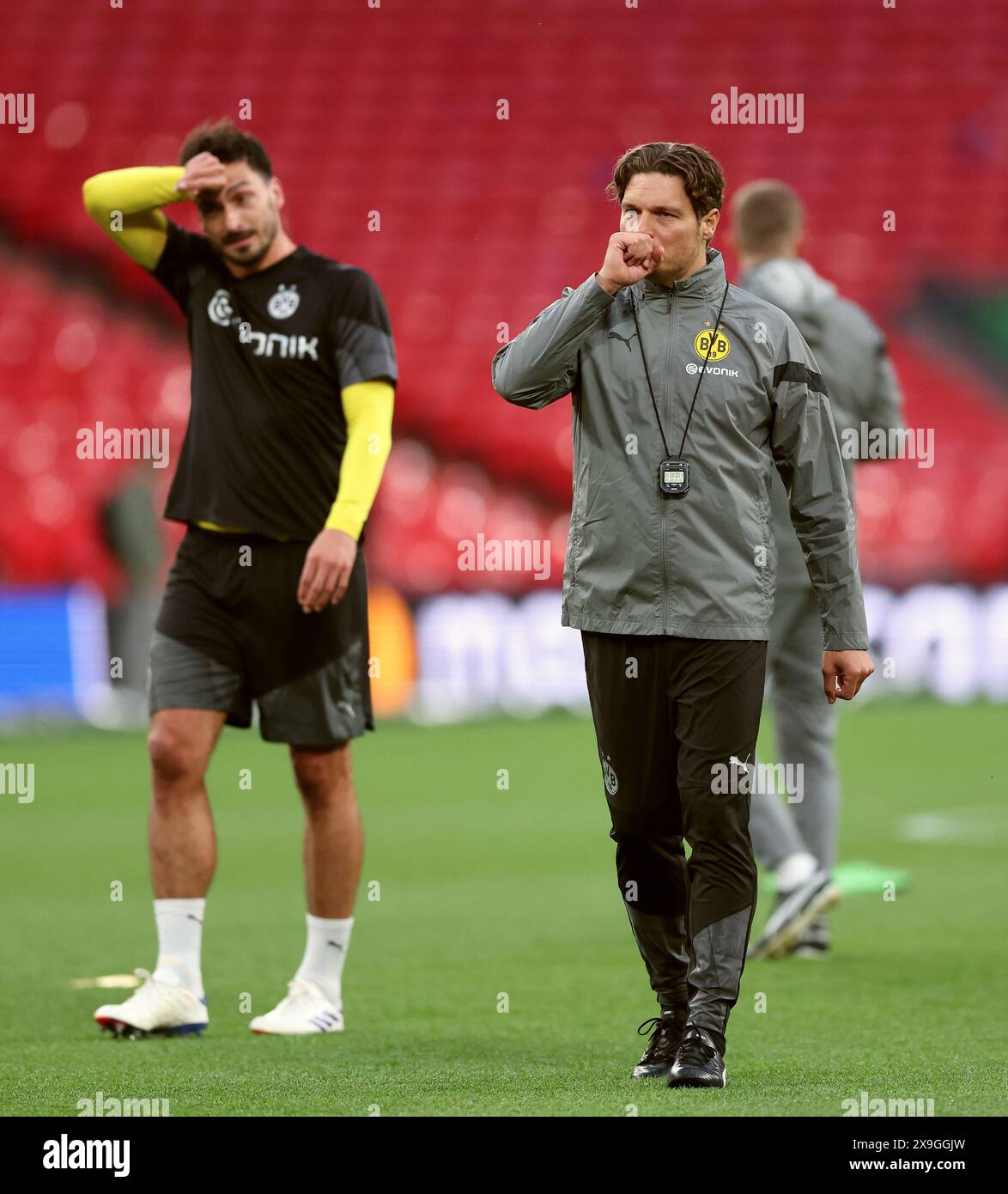 Edin Terzic manager of Borussia Dortmund at Wembley Stadium, London ...