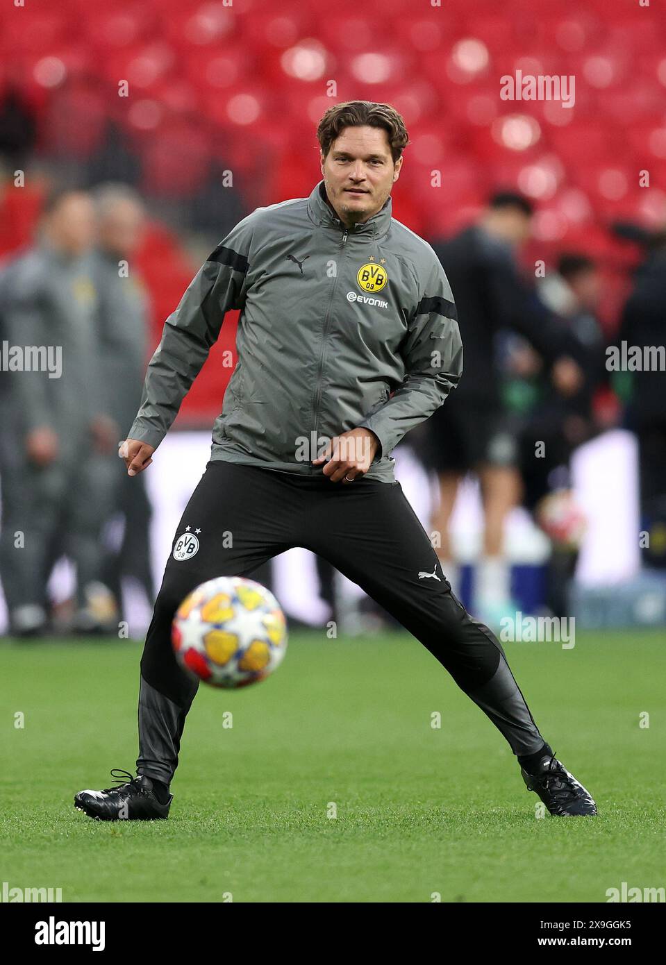 Edin Terzic manager of Borussia Dortmund at Wembley Stadium, London ...