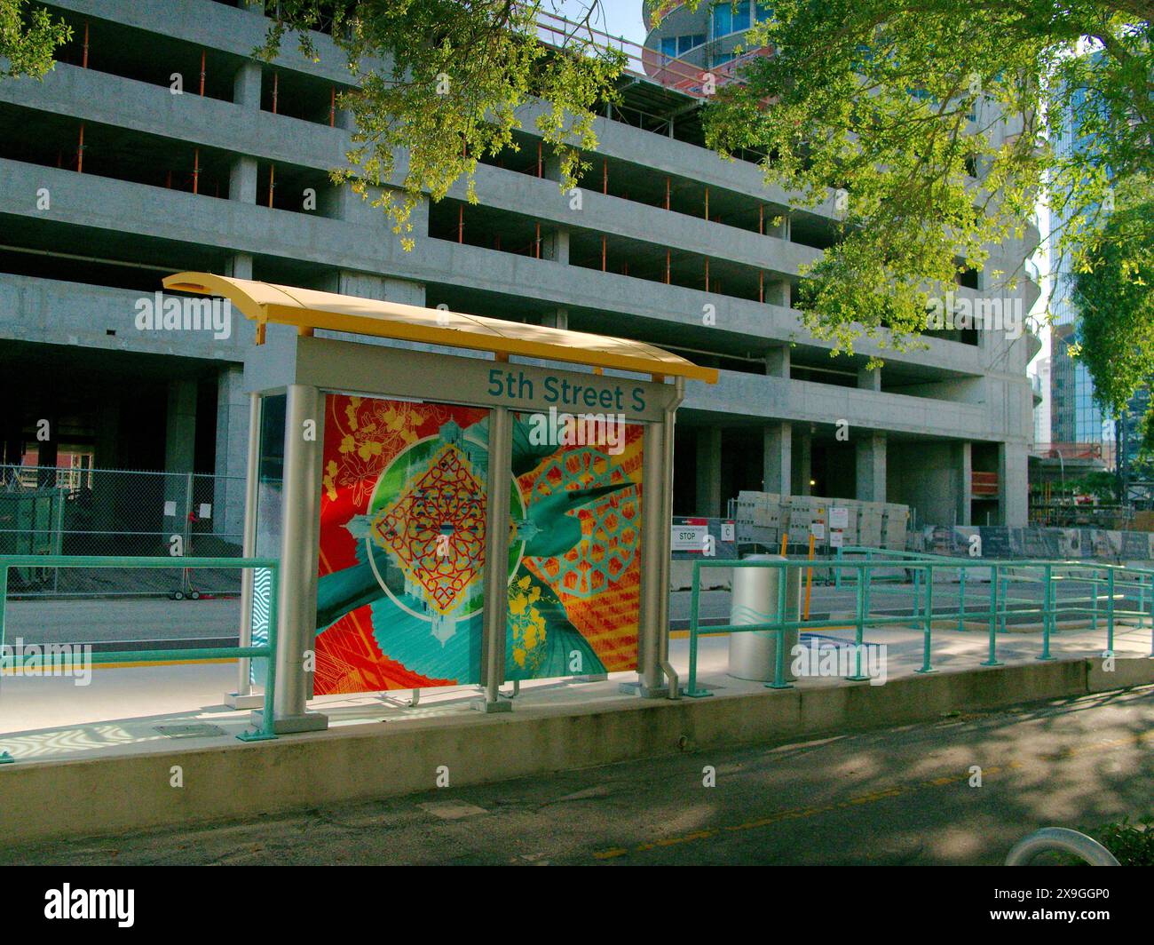 SunRunner Bus Stop PSTA’s Bus stop Rapid Transit service, Editorial Use ...