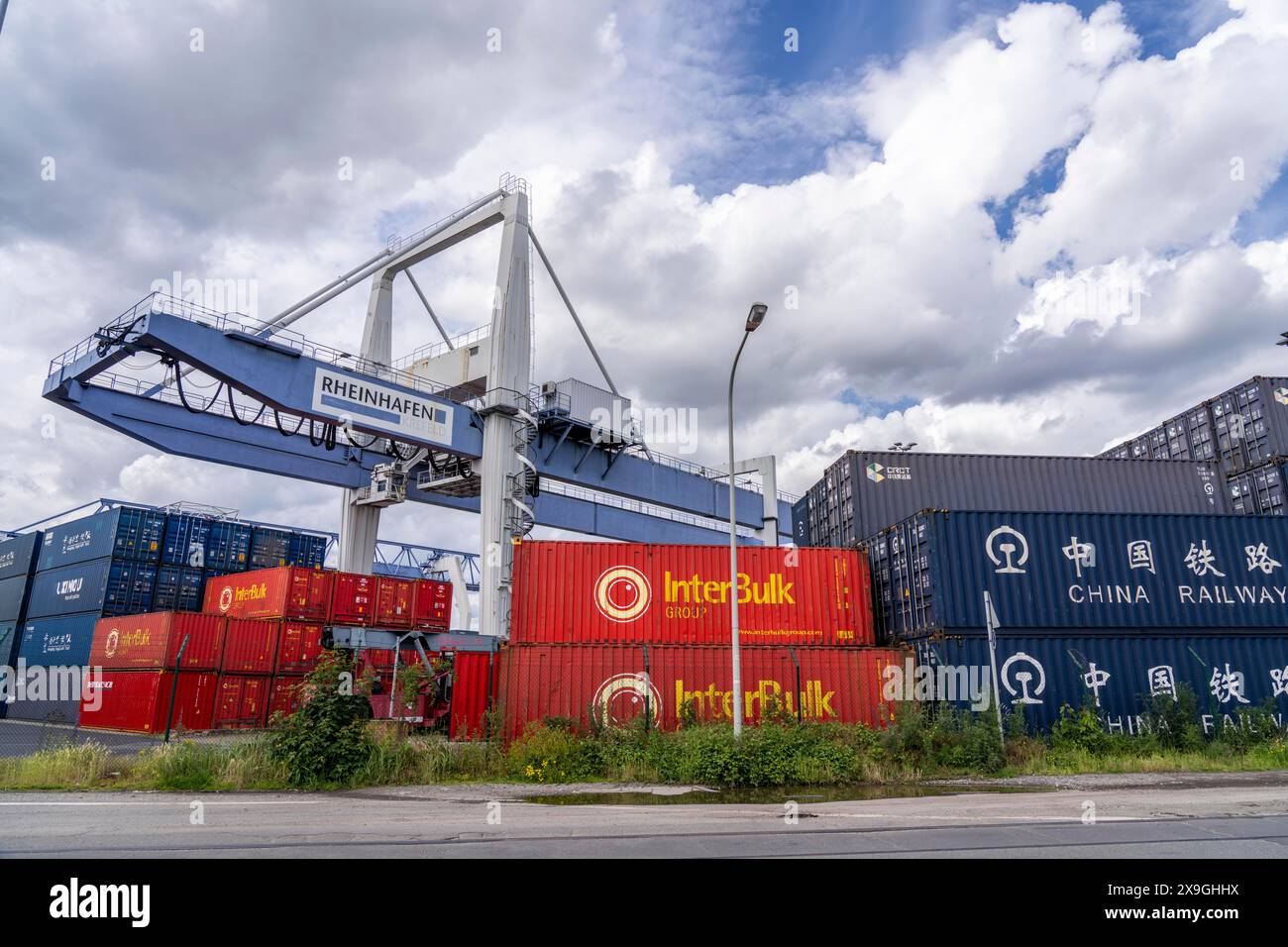 Container terminal at Rheinhafen Krefeld, inland port, 4th largest ...
