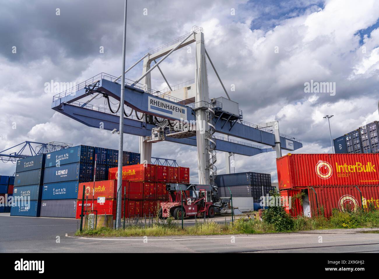 Container terminal at Rheinhafen Krefeld, inland port, 4th largest ...