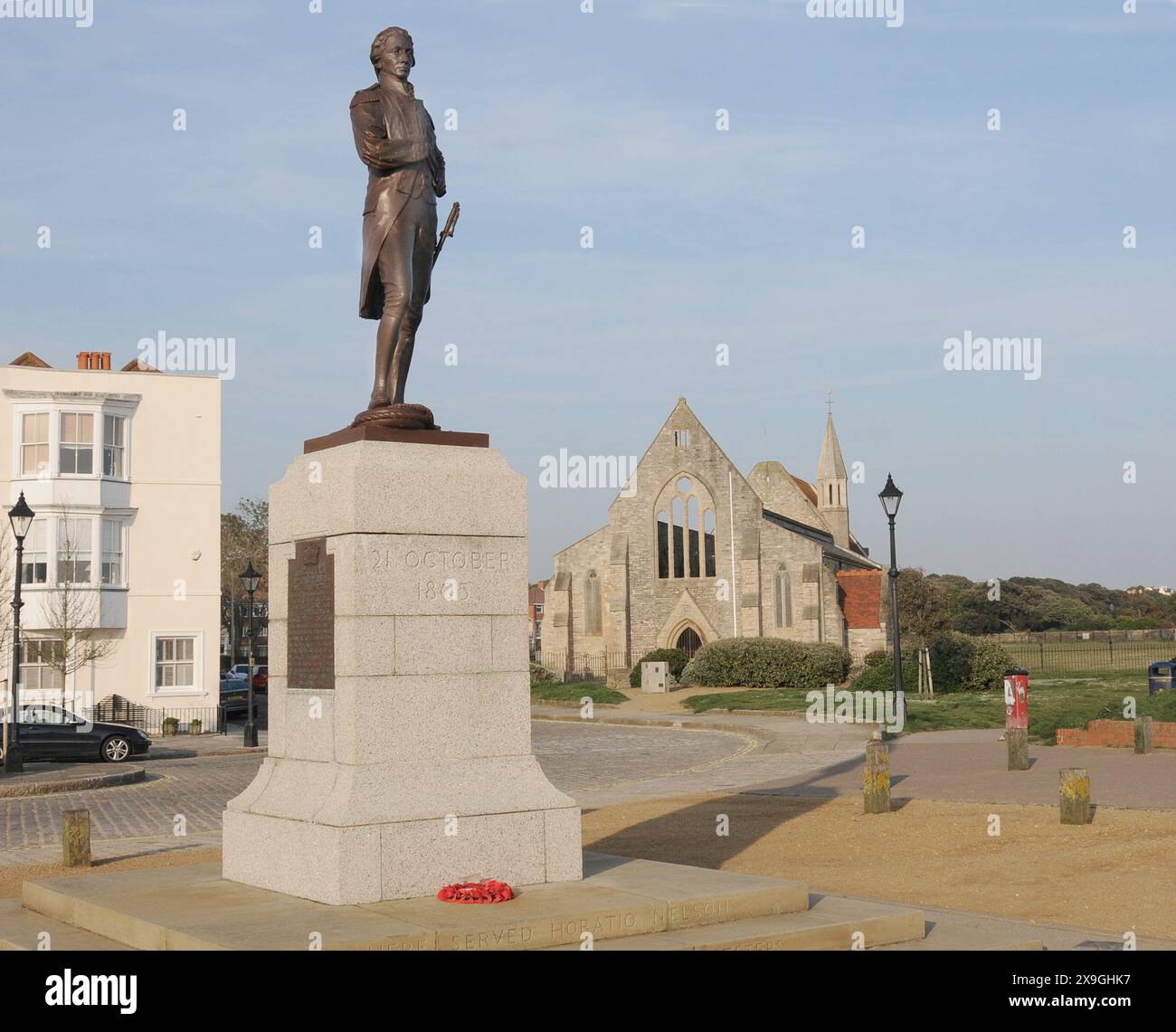 ENGLISH COASTAL PATH, LORD NELSON MEMORIAL STATUE, ROYAL GARRISON ...