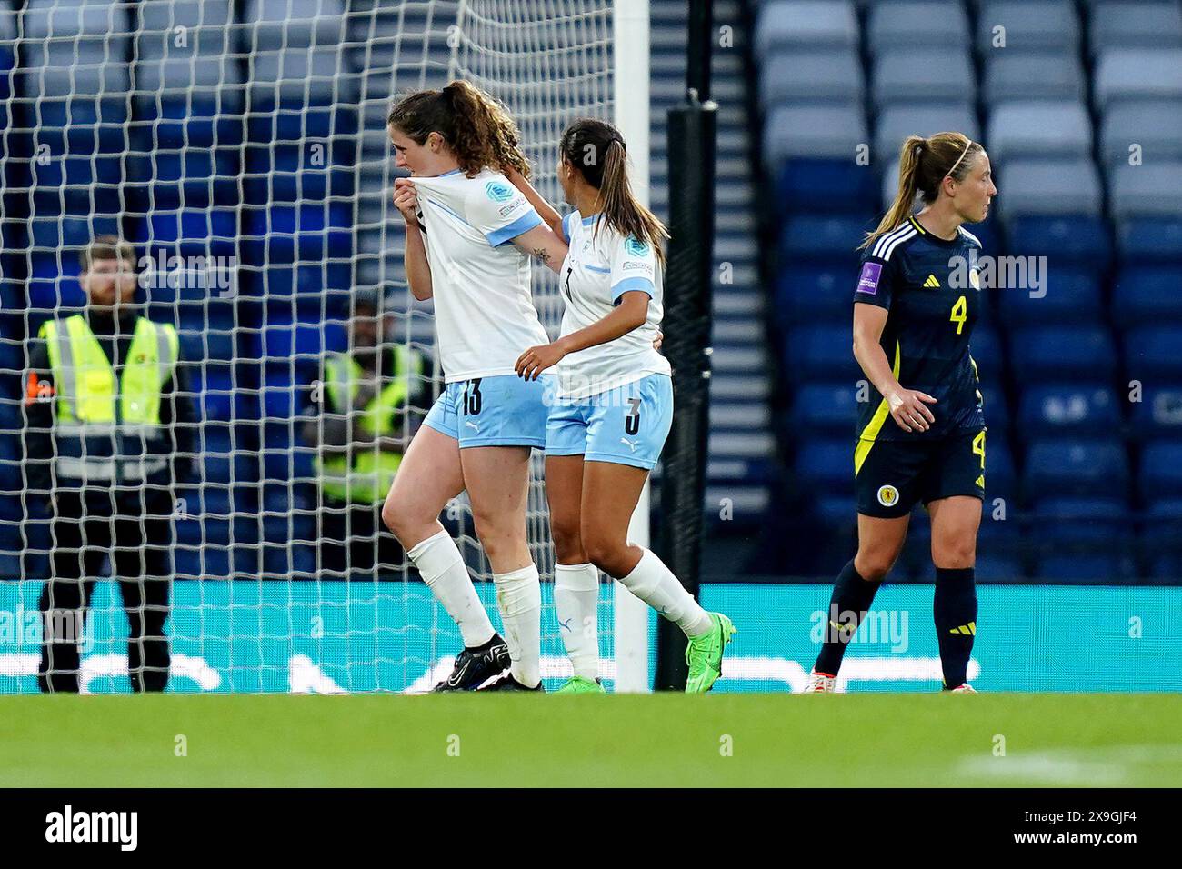 Israel’s Jane Ross celebrates scoring their sides first goal during the ...