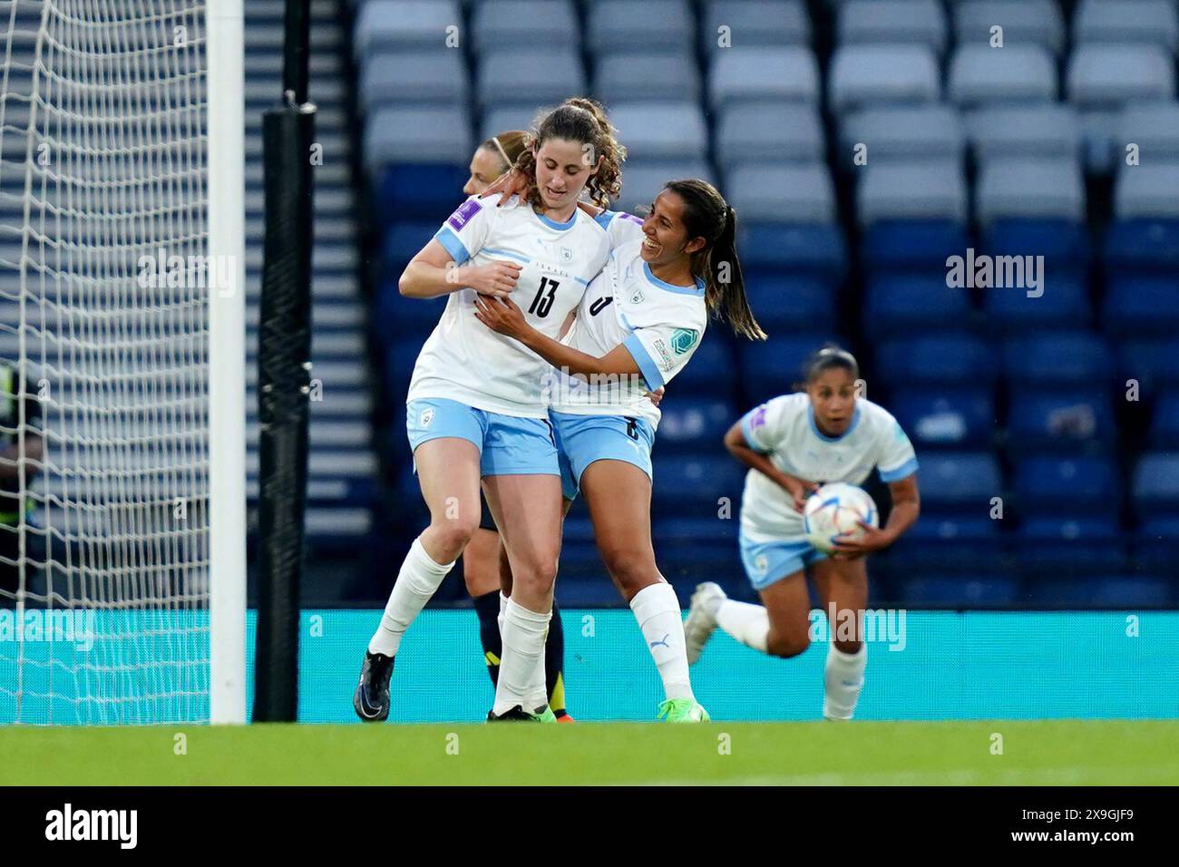 Israel’s Jane Ross celebrates scoring their sides first goal during the ...