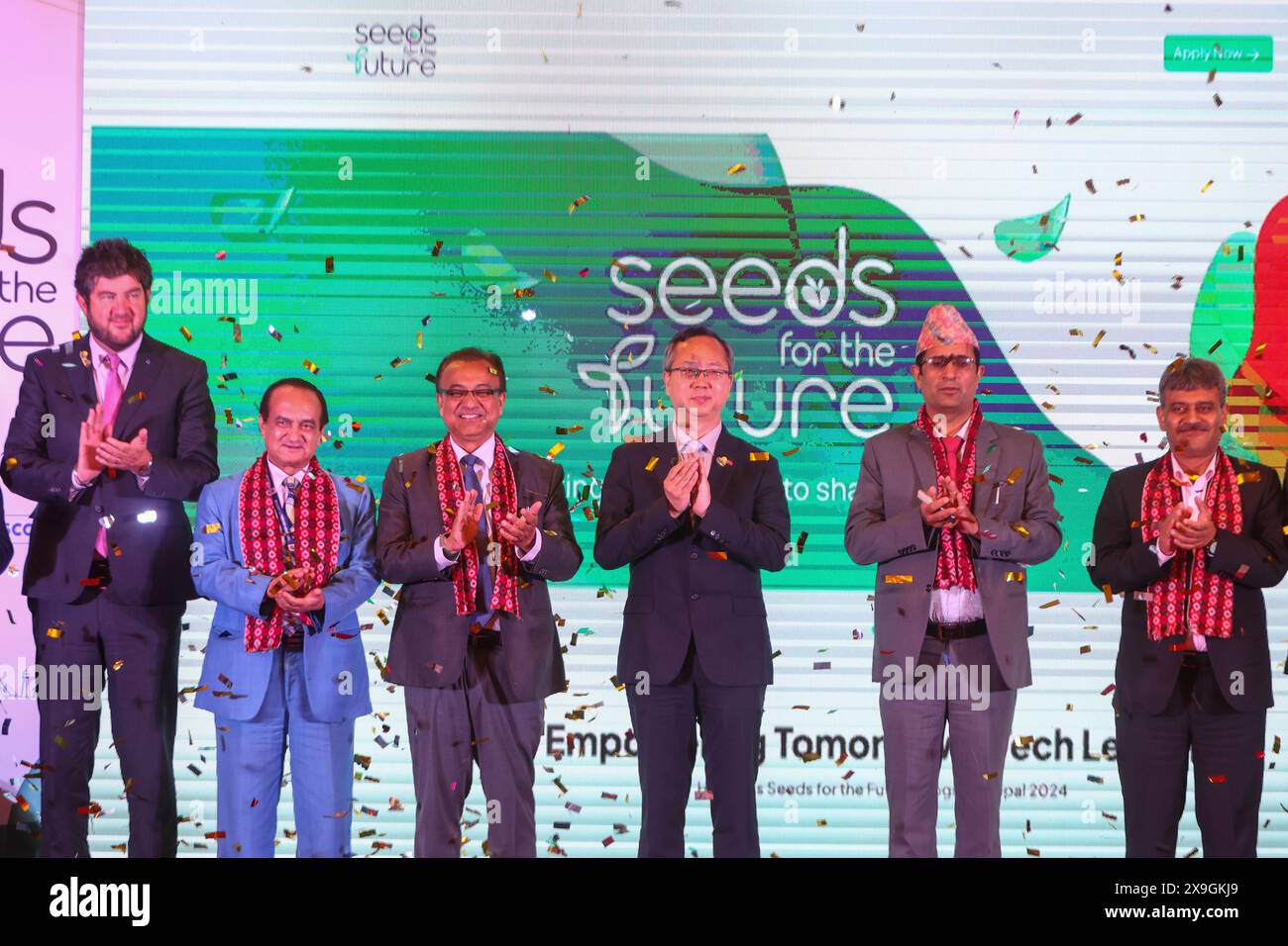 Kathmandu, Nepal. 31st May, 2024. People attend the inauguration ceremony of the Seeds for the ...