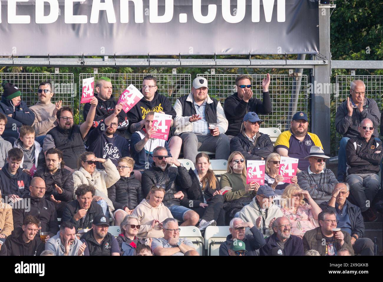 The spectators confirm another 4 runs for Matthew Waite taken in ...