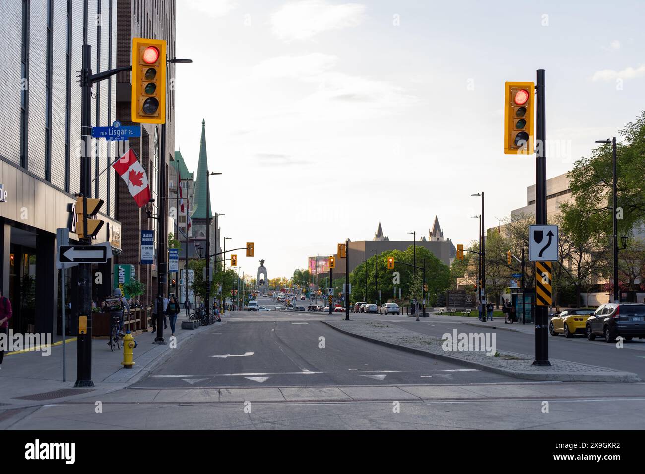 Ottawa, Canada - May 16, 2024: Elgin Street in downtown Ottawa. Road ...