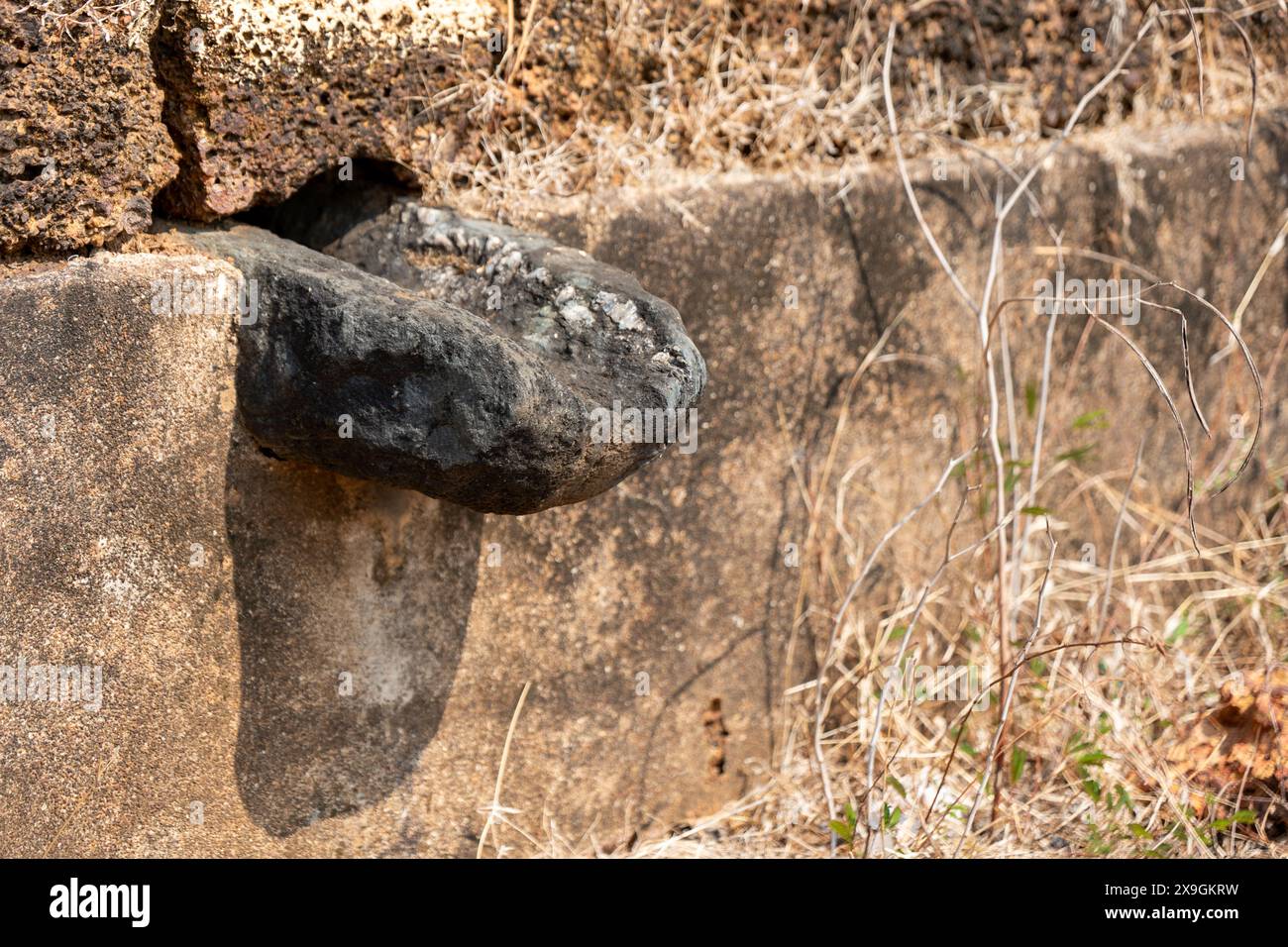 Capturing the enduring strength of history, this weathered stone ...