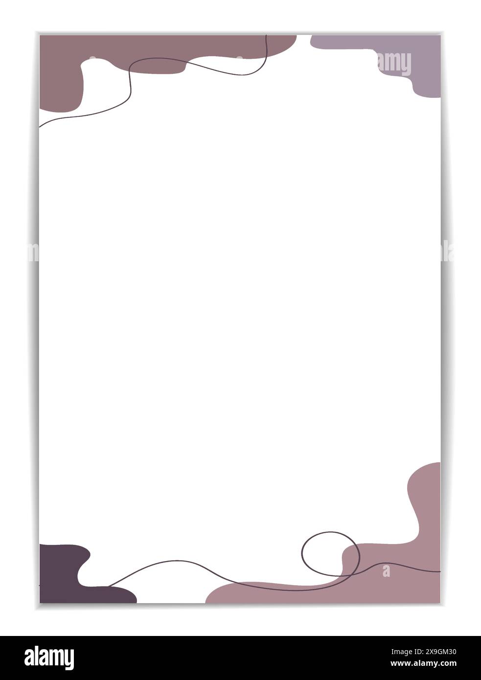 vector illustration features an A4 paper template with abstract, soft ...