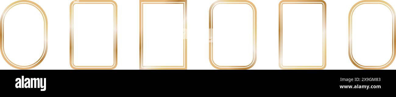 Gold frame with arch shape and border. Islamic and Arab lines for ...