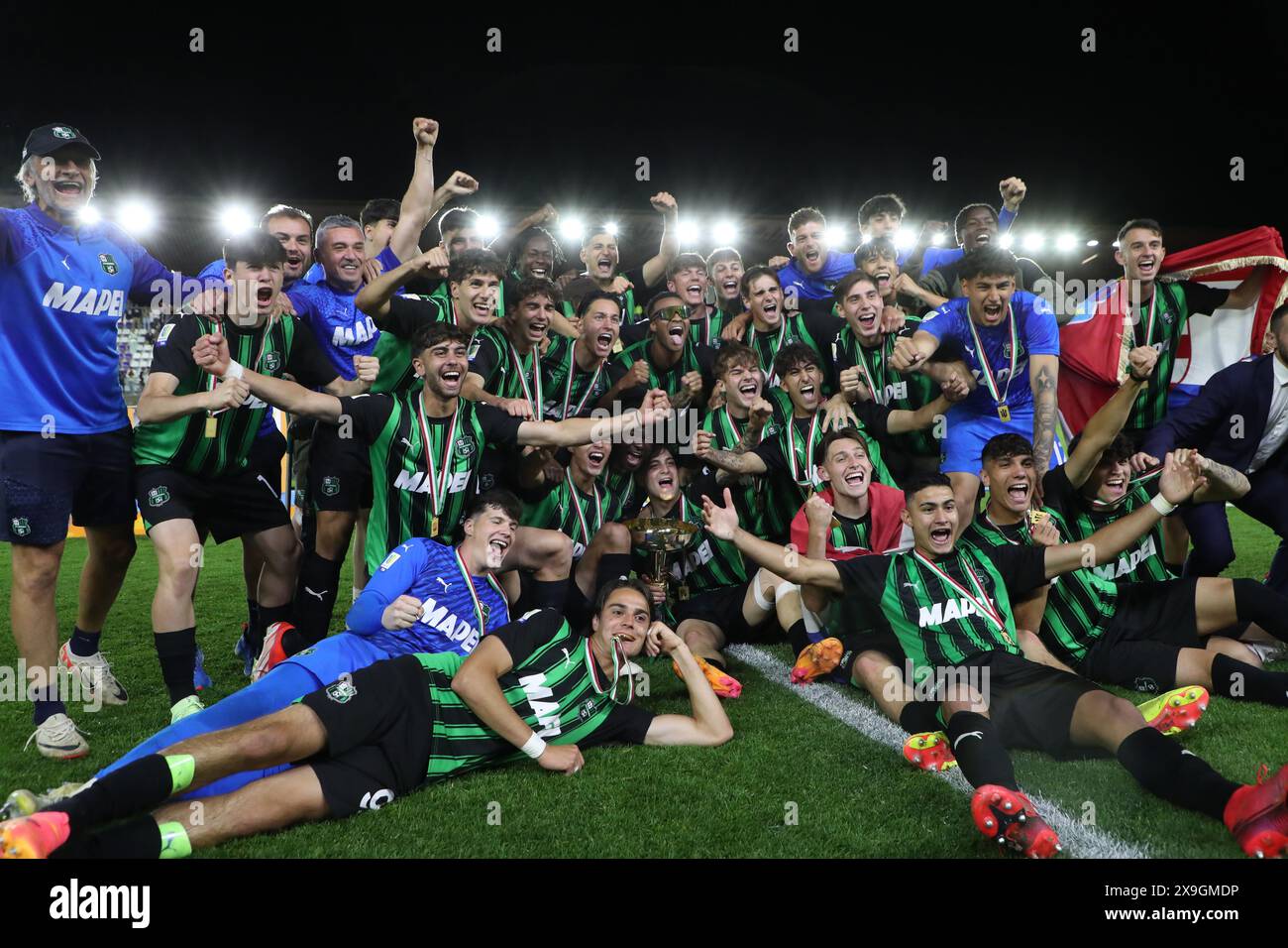 Firenze, Italia. 31st May, 2024. Sassuolo players celebrates after ...