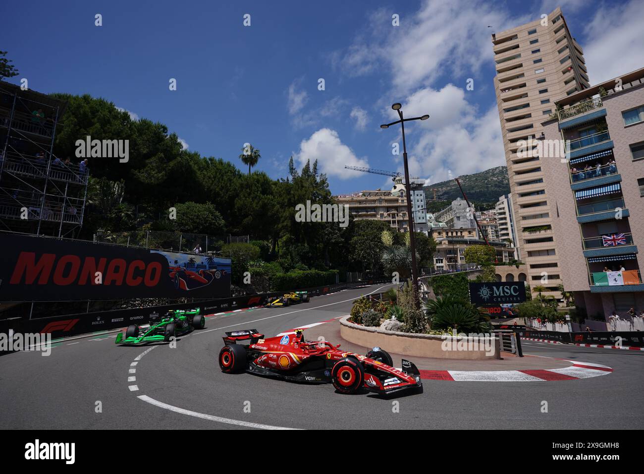 Montecarlo, Monaco. 25 May, 2024. Carlos Sainz Jr. of Spain driving the ...