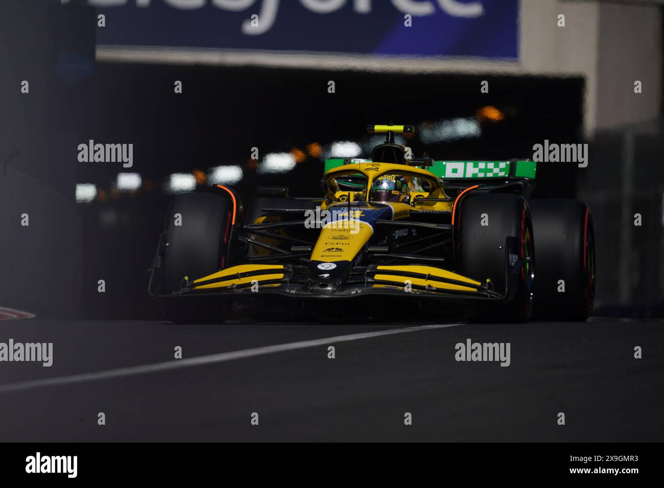 Montecarlo, Monaco. 25 May, 2024. Lando Norris of Uk driving the (4) McLaren F1 Team MCL38 ...