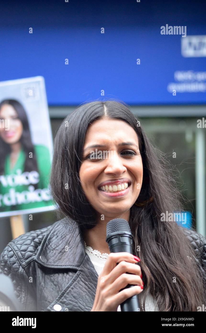 London, UK. 31st May, 2024. Former Labour candidate Faiza Shaheen said ...