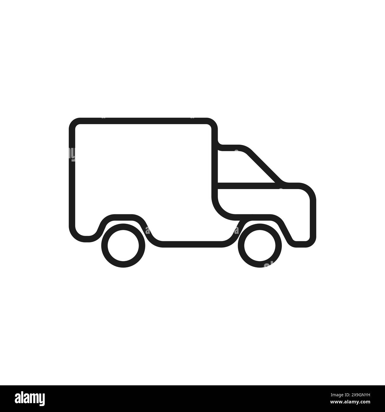 Delivery vehicle. Cargo transportation vector. Logistics symbol icon ...