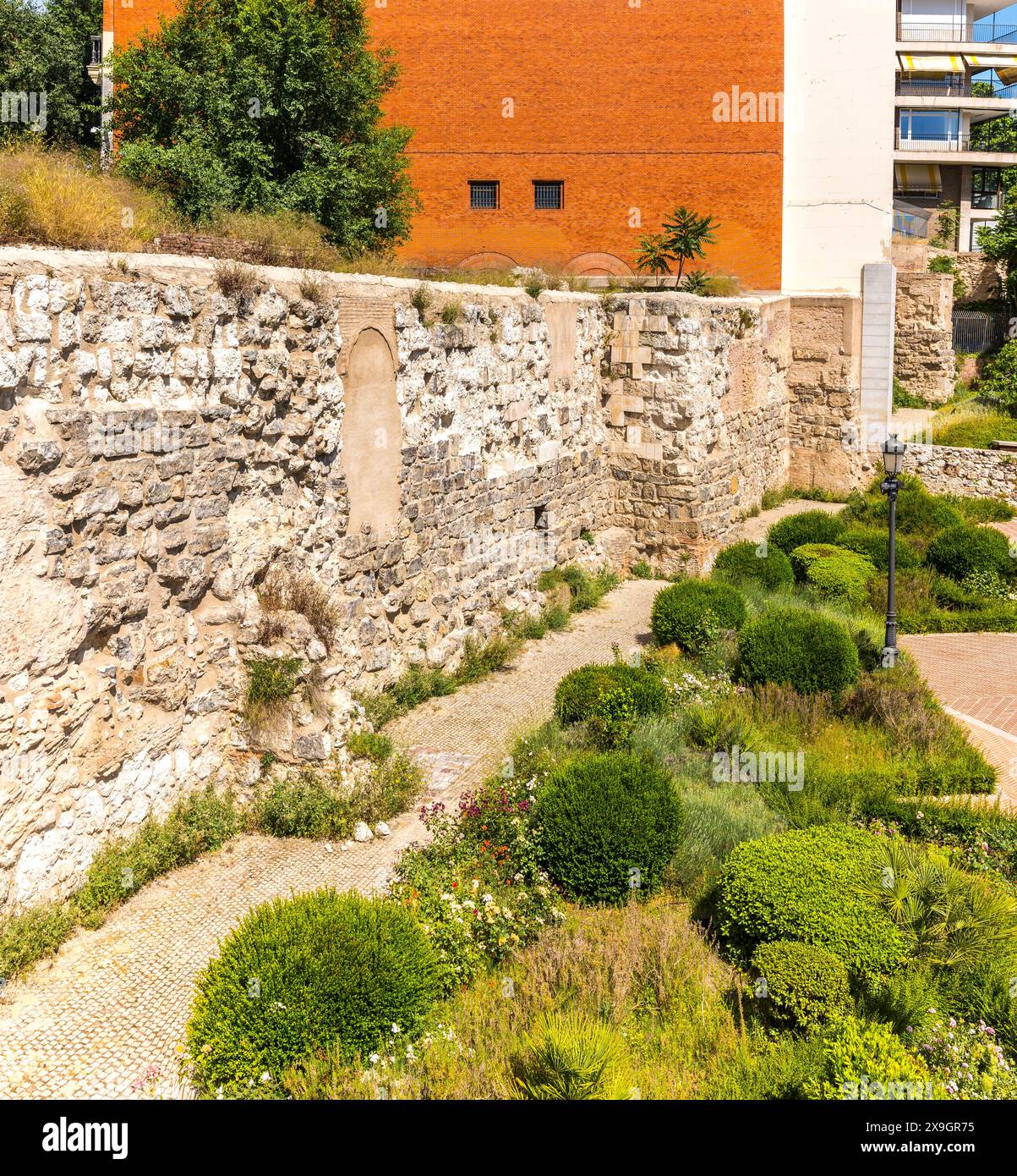 The Arab wall at Emir Mohamed I Park, located at the foot of the ...