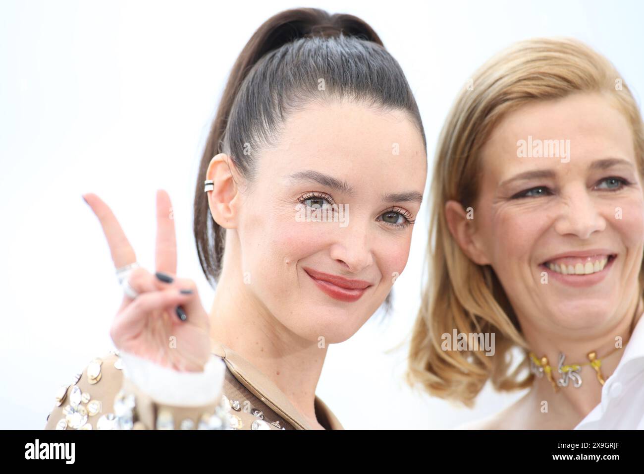 CANNES, FRANCE - MAY 24: Charlotte Le Bon and Celine Sallette attends ...