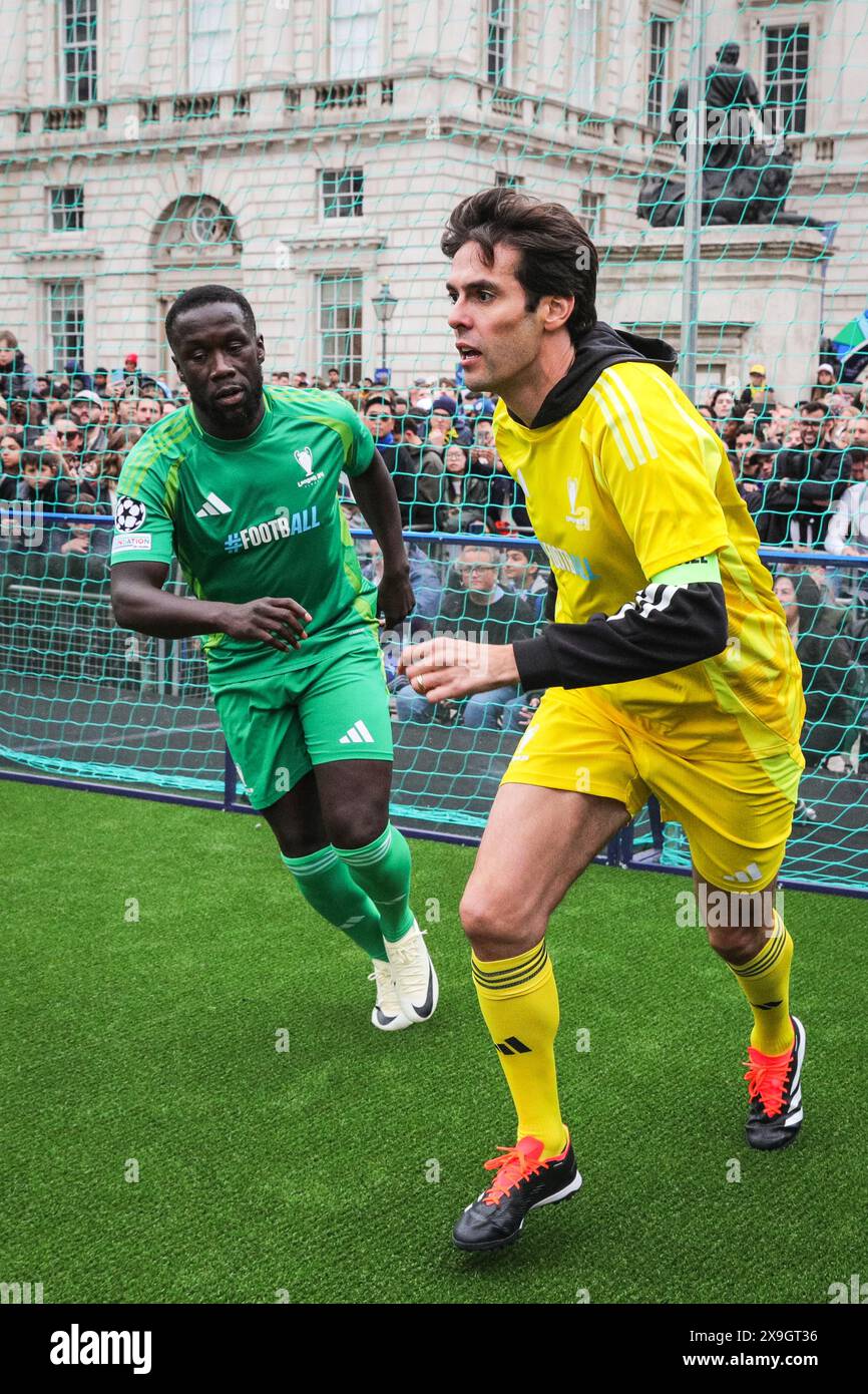 London, UK. 30th May, 2024. Former Brazilian player Kaka captaining ...