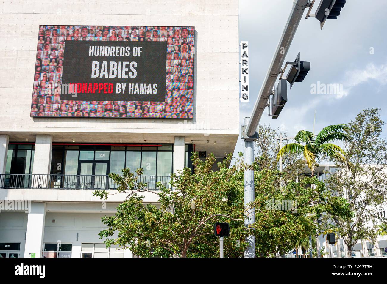 Miami Beach Florida,Alton Road,electronic digital billboard message ...