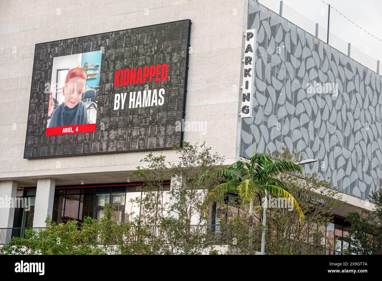 Miami Beach Florida,Alton Road,electronic digital billboard message ...