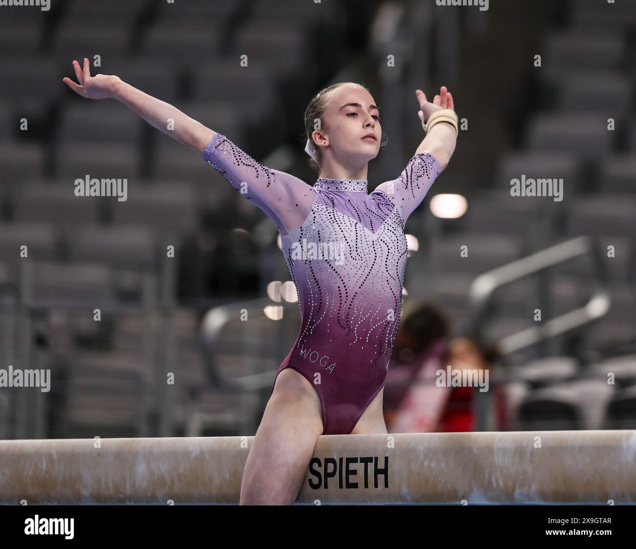 May 31, 2024: Claire Pease of WOGA during the Woman's Day 1 of the 2024 ...