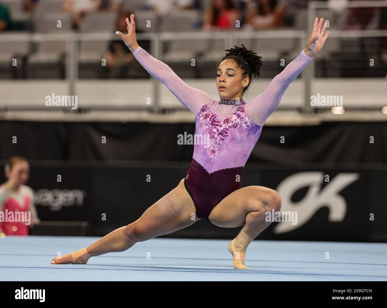 May 31, 2024: Annalisa Milton of GAGE competes on the floor exercise ...