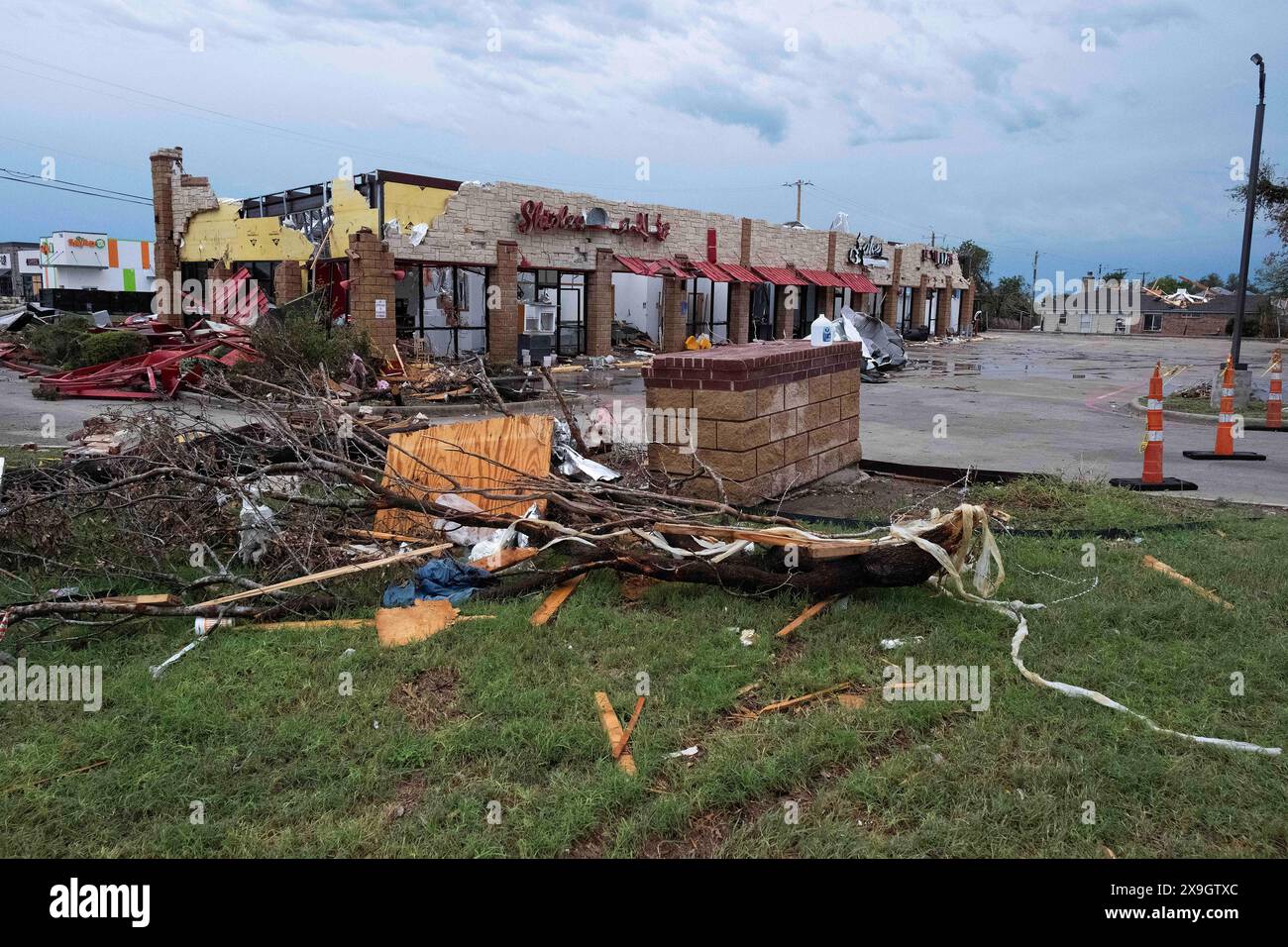 May 31, 2024: Buildings damaged after a tornado hit the town of Temple ...