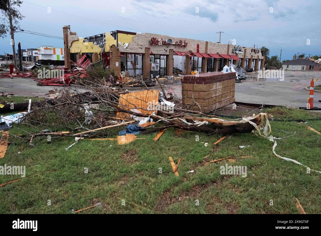 May 31, 2024: Buildings damaged after a tornado hit the town of Temple ...