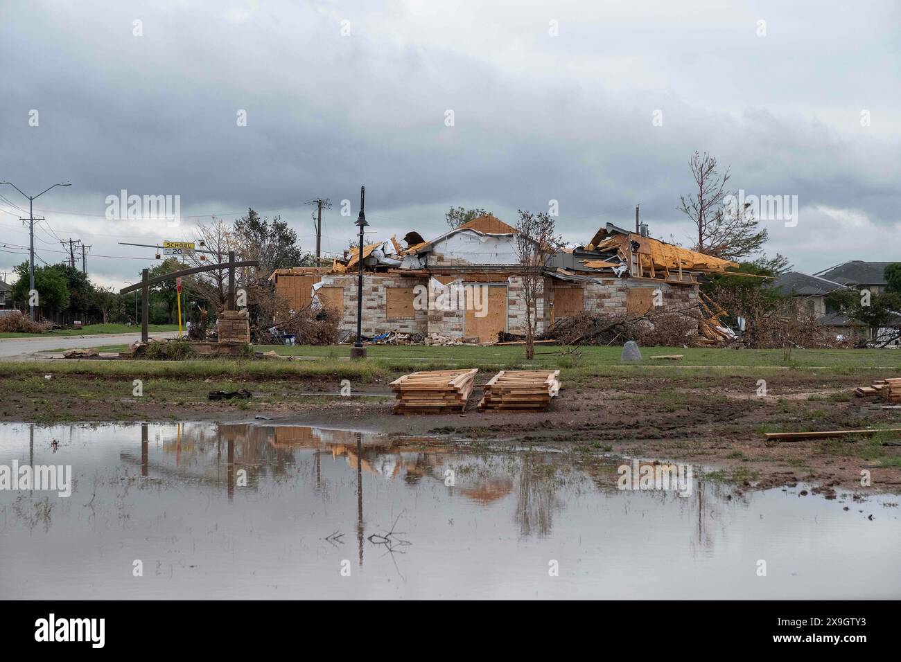 May 31, 2024: Buildings damaged after a tornado hit the town of Temple ...