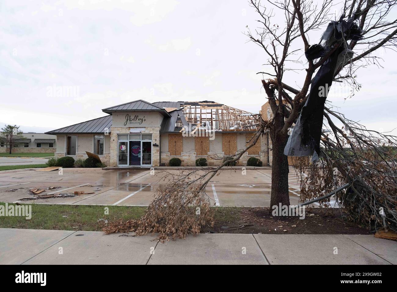 May 31, 2024: Buildings damaged after a tornado hit the town of Temple ...