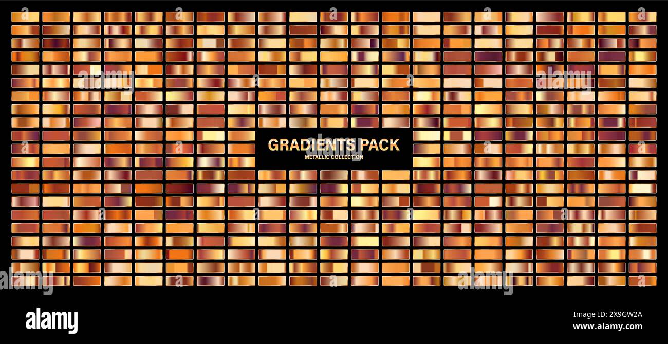 Bronze, copper orange glossy gradient, metal foil texture. Color swatch ...